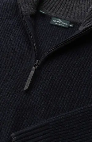 Rodd & Gunn Robbies Road Quarter Zip Sweater - Midnight