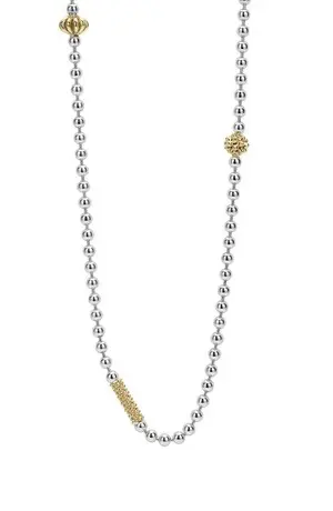 Lagos Signature Caviar Beaded Station Necklace