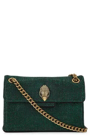 Kurt Geiger Kurt Geiger London Mini Kensington Embellished Crossbody Bag Open Green