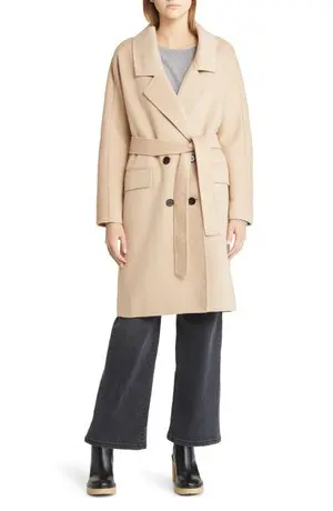 Rails Sloan Belted Wool-blend Overcoat