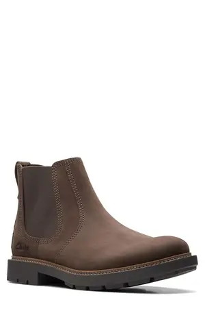 Clarks Clarks(r) Craftdale Chelsea Boot Dark Brown Nubuck