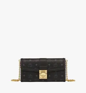 Mcm Tracy Chain Wallet - Black