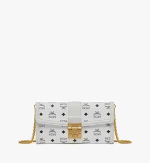 Mcm Tracy Chain Wallet - White