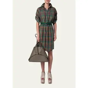 Akris Ai Medium Shoulder Bag - Taupe