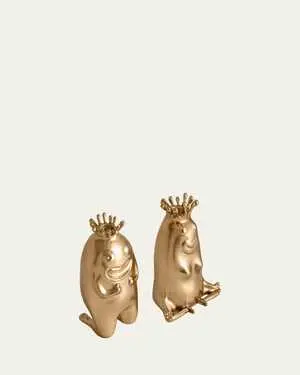 L'Objet Haas King & Queen Candlesticks, Set Of 2