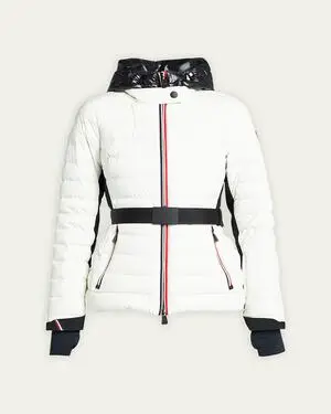 Moncler Bruche Hooded Down Ski Jacket - White