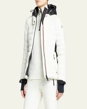 Moncler Bruche Hooded Down Ski Jacket - White