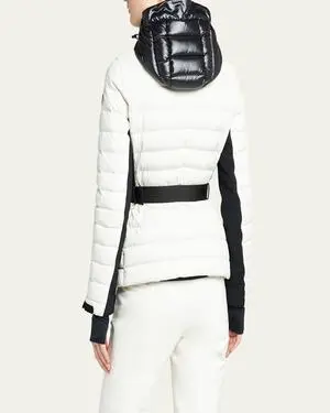 Moncler Bruche Hooded Down Ski Jacket - White
