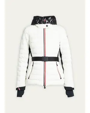 Moncler Bruche Hooded Down Ski Jacket - White
