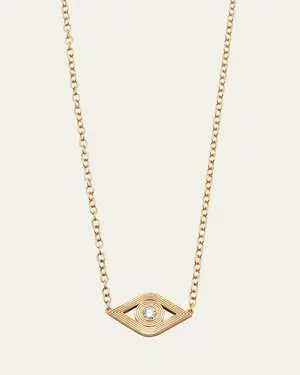 SYDNEY EVAN 14k Evil Eye Diamond Necklace - Gold