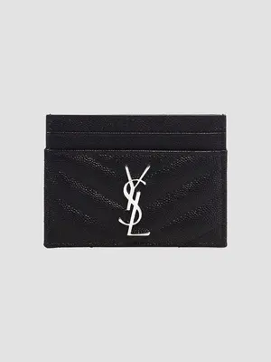 Saint Laurent Monogram Matelass Leather Card Case