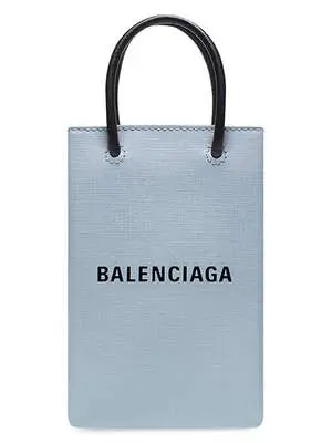 Balenciaga Women's Mini Shopping Bag - Black - Blue Grey