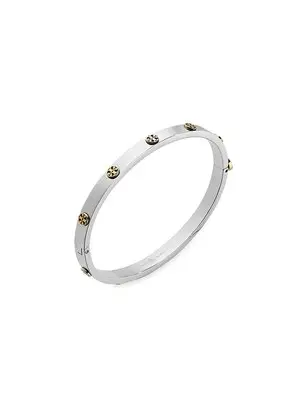 Tory Burch Miller Stainless Steel Logo Bracelet