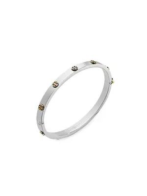 Tory Burch Miller Stainless Steel Logo Bracelet