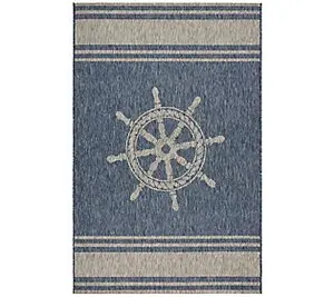 OX BAY TRADING CO. Ox Bay Nautical Helm Indoor/outdoor Captiva Rug 7'9' X 9'5 - One-color