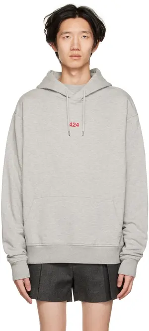 424 424 Gray Alias Hoodie - 90 Heather Grey