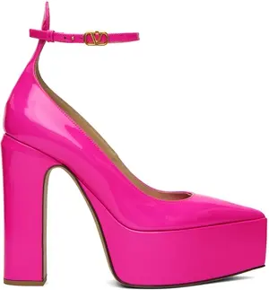 Valentino Garavani Valentino Garavani Tan-Go Platform Heels - Uwt Pink Pp