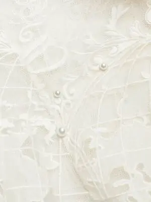 Zimmermann High Tide Embroidered Lace Crop Bodice