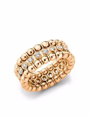 PRAGNELL 18kt Rose Gold Diamond Bohemia Ring - Pink