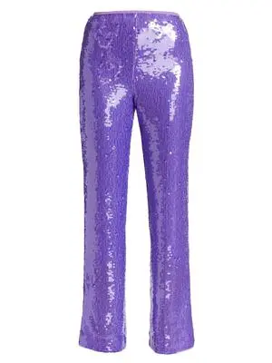 SABINA MUSAYEV Women's Nancy Sequined Pants - Purple  - Purple