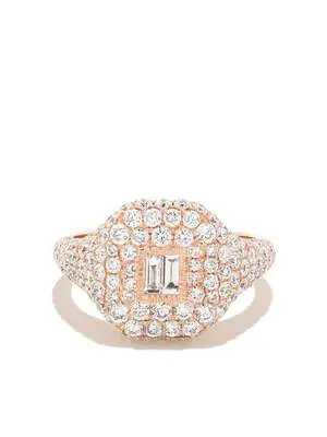 Shay 18k Rose Gold Diamond Baguette Pavé Ring