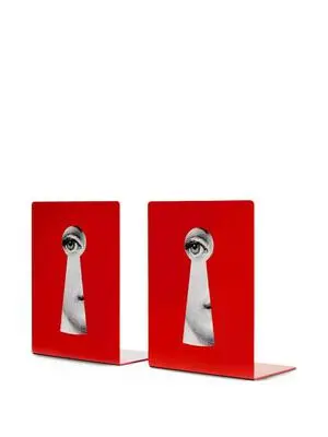 FORNASETTI Keyhole Bookends - Red
