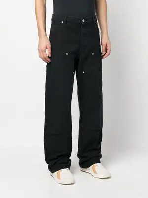 Heron Preston Mid-rise Straight Leg Jeans - Black