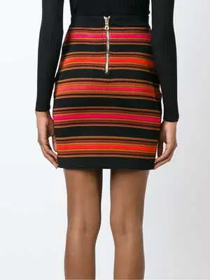 Balmain Striped Mini Skirt