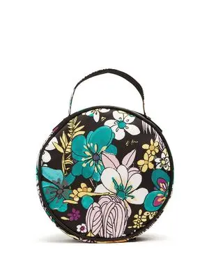 La DoubleJ Floral Print Round Clutch