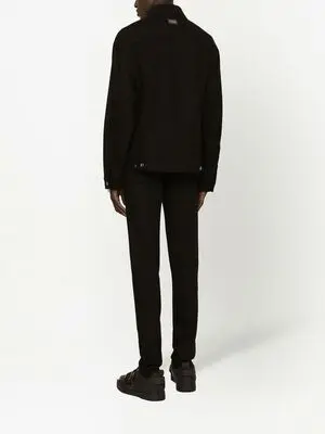 Dolce & Gabbana Logo-appliqué Skinny Jeans - Black