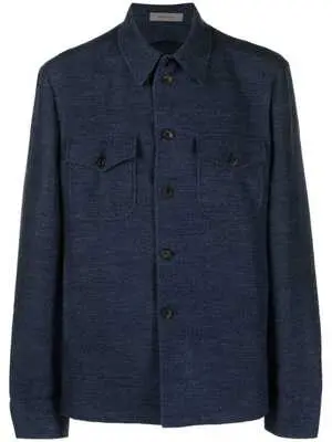 Corneliani Jersey-knit Long-sleeve Shirt