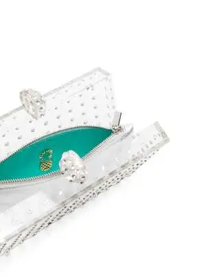 AQUAZZURA Tequila Rhinestone-embellished Clutch