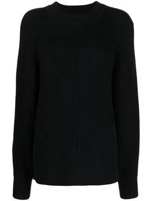 JOSEPH Crew-neck Knitted Sweater - Black