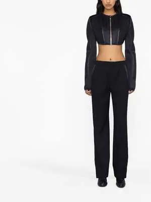 Balmain Cropped Faux-leather Jacket