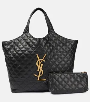 Saint Laurent Icare Maxi Quilted Leather Shopper