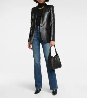 Saint Laurent Le 5 À 7 Small Leather Shoulder Bag - Black