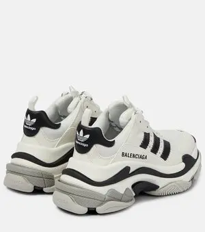 Balenciaga X Adidas Triple S Leather Sneakers