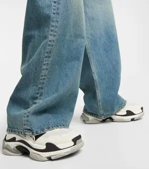 Balenciaga X Adidas Triple S Leather Sneakers