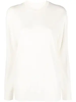 JIL SANDER Crew Neck Pullover - White