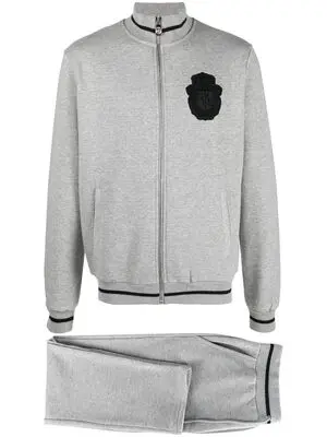 BILLIONAIRE Logo-embroidered Tracksuit Set - Grey