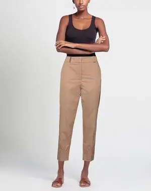 Peserico Tapered High-waisted Pants - Beige