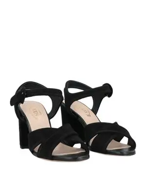 TOD'S Leather Sandals - Black
