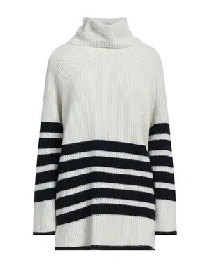 DANIELE FIESOLI Merino Wool Striped Turtleneck - Ivory