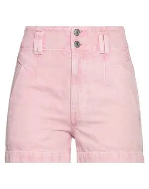 MARANT ETOILE High Waisted Denim Shorts - Pink