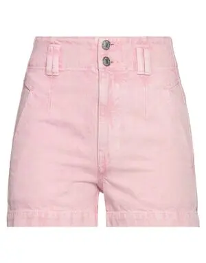 MARANT ETOILE High Waisted Denim Shorts - Pink