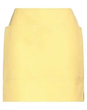 Max Mara Mini Cotton Pencil Skirt Yellow