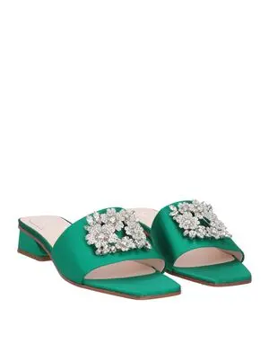 ROGER VIVIER Textile Sandals - Green