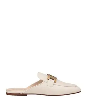 TOD'S TOD'S Marigold Soft Leather Mules With Metal Detailing White