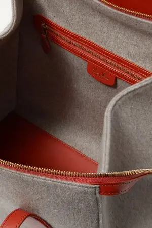 Loro Piana Happy Day Large Leather-trimmed Felt Tote