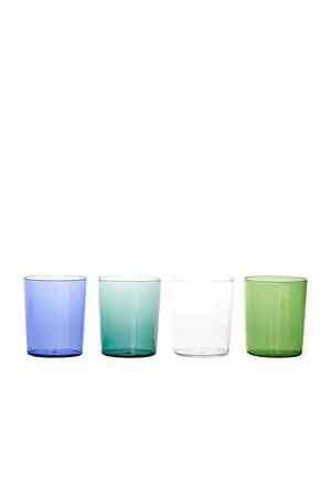MAISON BALZAC Large Gobelets Set Of 4 In Green - Winter Set